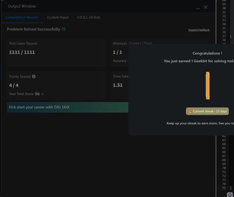 Debasmit Bera On Linkedin Geekstreak2024 Gfg160 Geeksforgeeks Codingchallenge Geekstreak2024