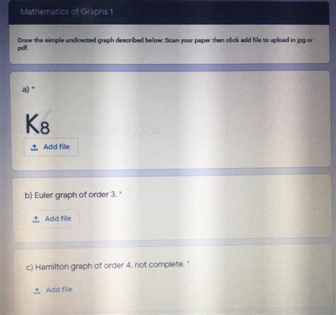 solved mathematics of graphs 1 draw the simple undirected