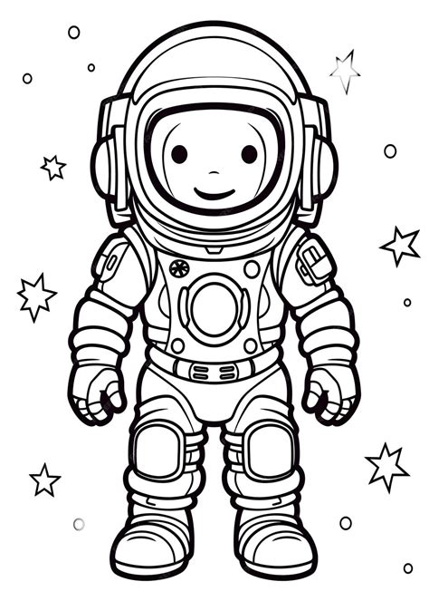 아이들을 위한 우주비행사 컬러링 페이지 귀여운 우주비행자 라인 아트 컬러링페이지 우주비행사의 윤 일러스트레이션 어린이 컬러팅 페이지 어린이 컬러링 피그 우주비행사를 컬러링