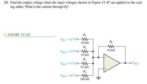 Solved Find The Output Voltage When The Input Voltages Chegg Com