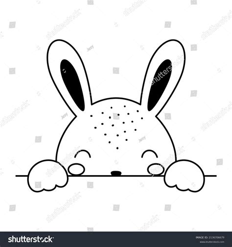 Cartoon Hare Face Scandinavian Style Cute Stock Vector Royalty Free 2136706679 Shutterstock