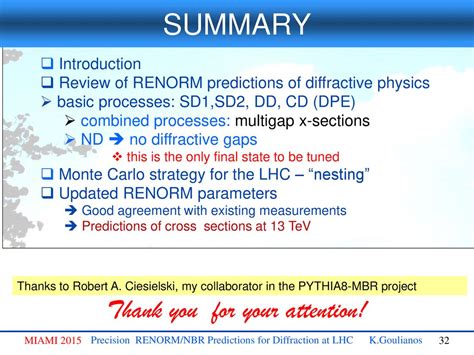 Precision Renorm Mbr Predictions For Diffraction At Lhc Ppt Download