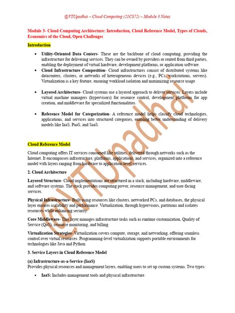 Module 3 Notes Pdf Cloud Computing Software As A Service