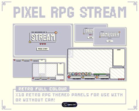 Pixel RPG Stream Overlay Pack Retro Full Colour Etsy Canada