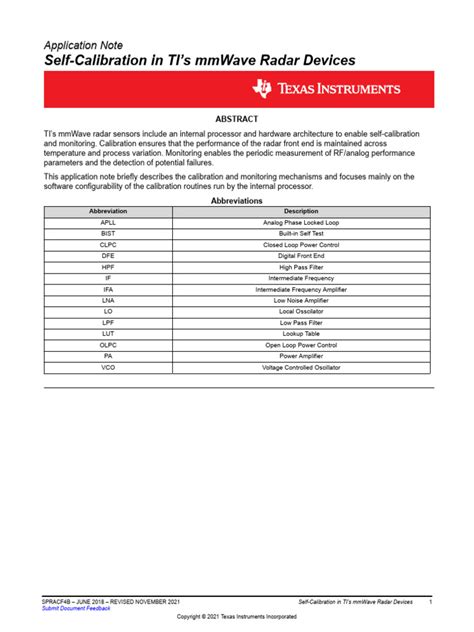 Self Calibration In Ti S Mmwave Radar Devices Pdf Calibration Analog To Digital Converter