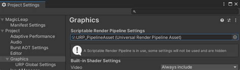 Render Pipeline Settings MagicLeap Developer Documentation