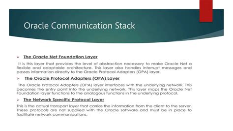oracle net architecture and its components pptx