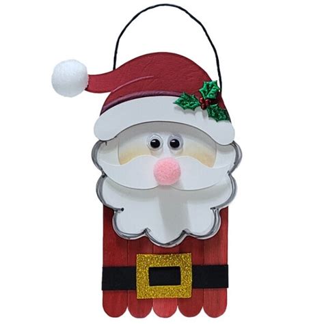 크리스마스 산타 컬러스틱장식 만들기 키즈킹 창의미술 만들기