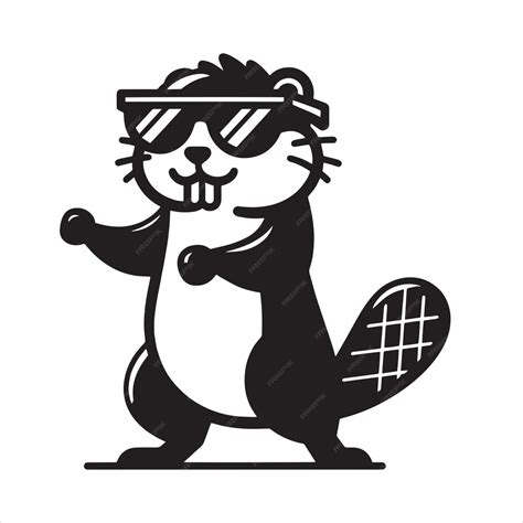 Premium Vector Beaver Dancing With Sunglasses Svg Premium Vector Beaver Dancing With Sunglasses Svg