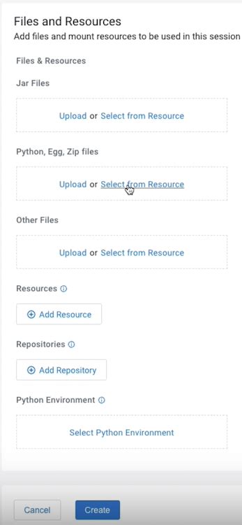 Creating Sessions In Cloudera Data Engineering