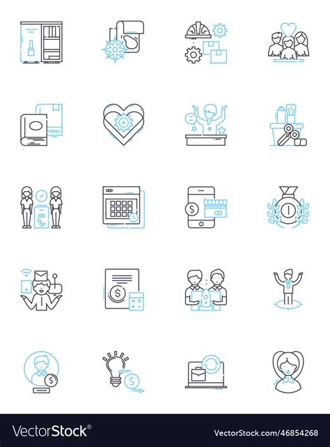 Laboratory Equipment Linear Icons Set Microscope Vector Image