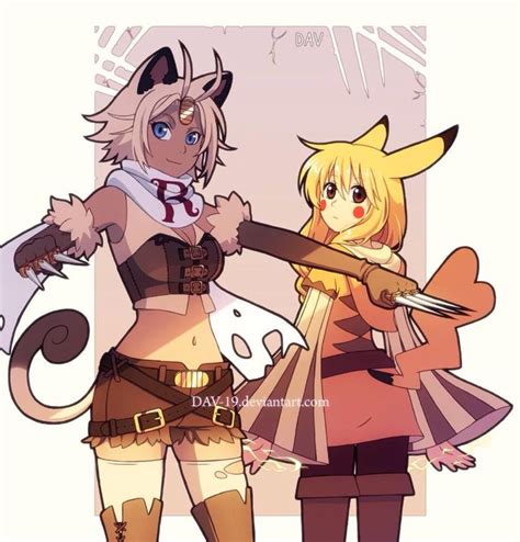 Pikachu And Miau Pokemon Pikachu Arte Kawaii