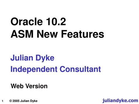 Ppt Oracle 102 Asm New Features Powerpoint Presentation Free