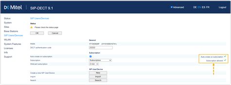 Provision Mitel Dect System With Yeastar P Series Software Edition