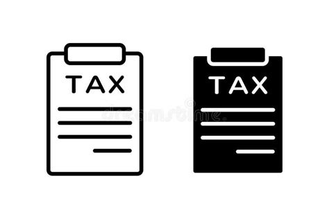 Tax Form Icon Vector Set Tax Document Symbol Taxation Stock Vector
