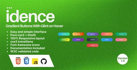 idence gradient buttons with glint on hover by meteros codecanyon