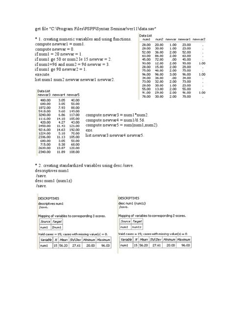 Pdf Spss Syntax Ver11 Dokumentips