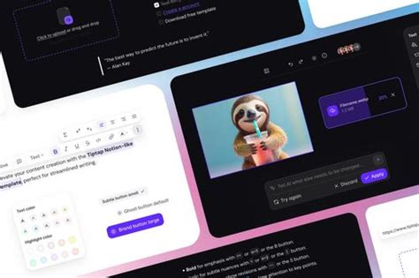 Tiptap UI Components Templates