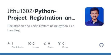 Github Jithu1602python Project Registration And Login System Registration And Login System