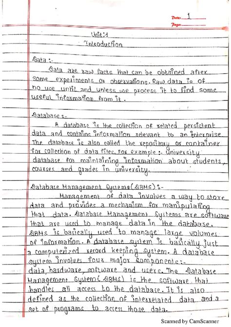 Dbms Notes Dbms Note 2nd Sem Date 1 Page Introduction Data Are