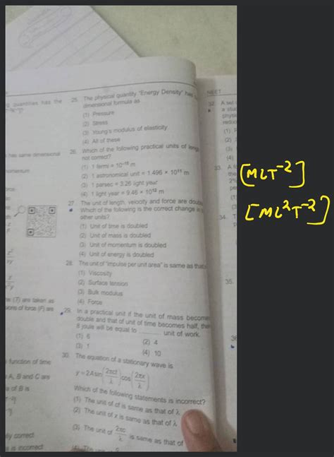 The Unit Of Impulse Per Unit Area Is Same As That Of Filo