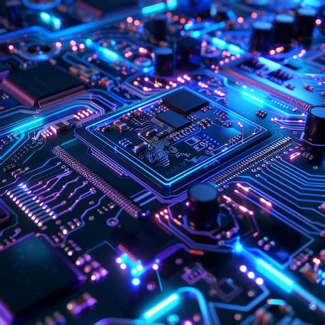 Premium Photo Digital Circuitry Futuristic Tech Backdrop Background