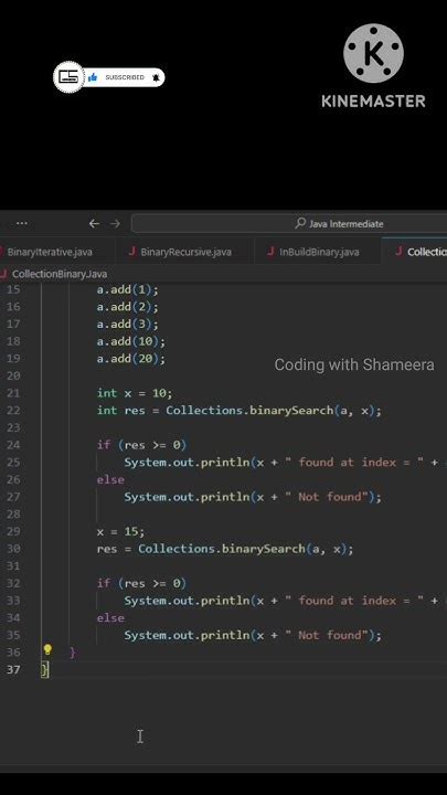 Binary Search Binarysearch Method In Collections Classcodingwithshameera1 Java