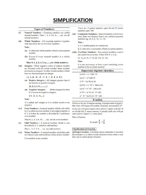 Simplification Theory And Questions Pdf