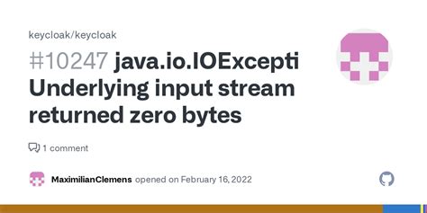 Java Io IOException Underlying Input Stream Returned Zero Bytes Issue Keycloak