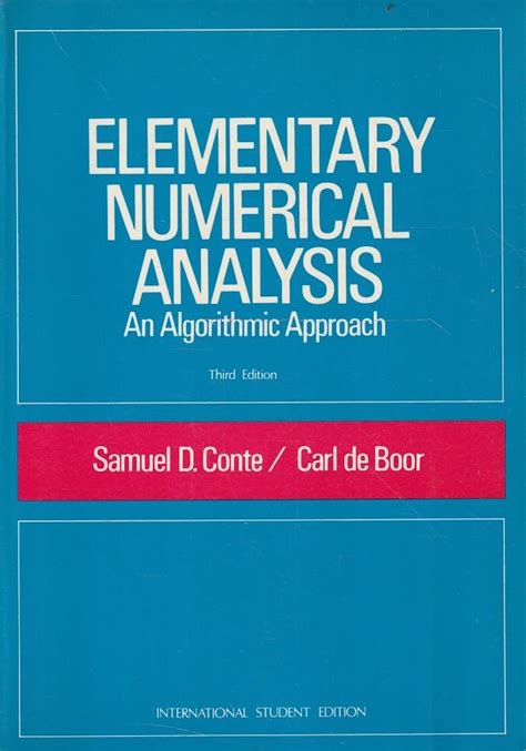 Buy Elementary Numerical Analysis An Algorithmic Approach Asia Higher Education Mathematics