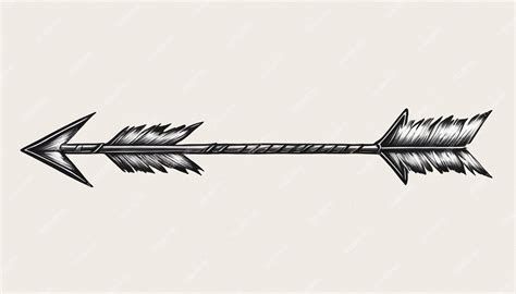 Premium Photo A Drawing Of A Sharp Arrow With A Sharp Arrow Pointing