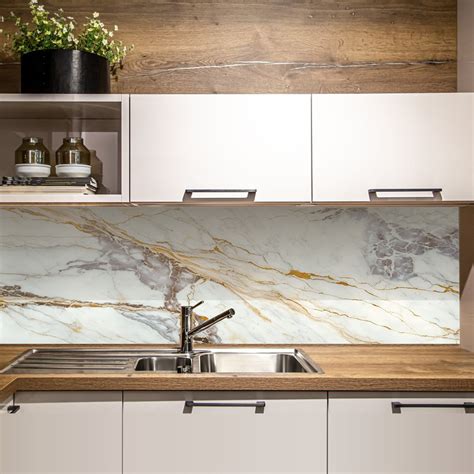 Мрамор Калкута декоративен Гръб за кухня Artboxbg