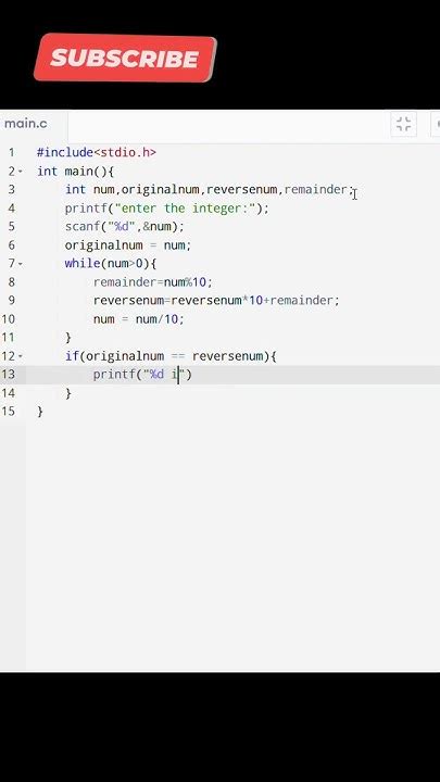 🚀 Palindrome Program In C 🔥 Learn To Check Palindrome In C Programming Cprogramming