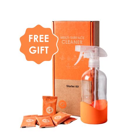 Multi Surface Cleaner Starter Kit Refillable Glass Spray Bottle 6