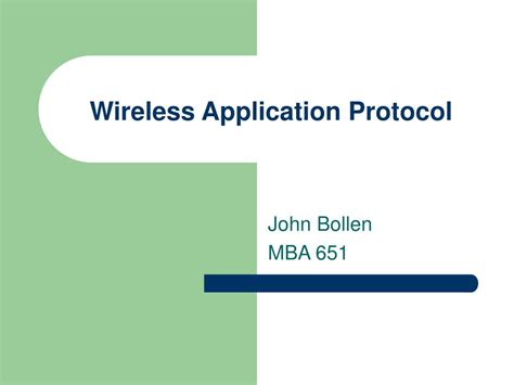 Ppt Wireless Application Protocol Powerpoint Presentation Free