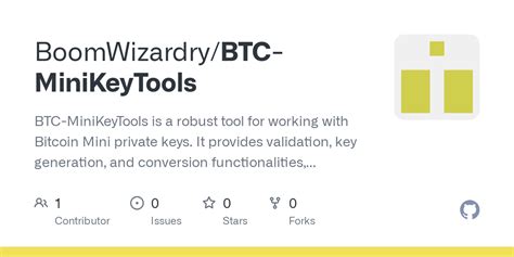 Github Boomwizardry Btc Minikeytools Btc Minikeytools Is A Robust