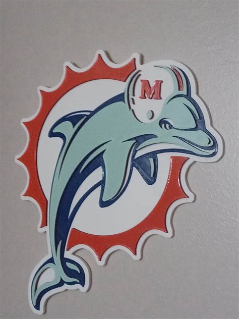 Stl File 1997 2012 Miami Dolphins Logo Wall Plaque・template To