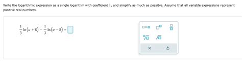 Solved Write The Logarithmic Expression As A Single