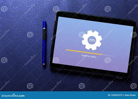 installing update process with gearbox percentage progress and loading