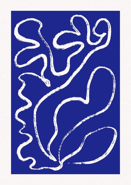 현대 추상적인 벡터 모양입니다 손으로 그린 미니멀리스트 그림 자연 그림 그림 프리미엄 벡터