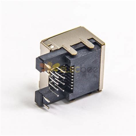 RJ Ethernet Connector Port Leds P C Single Port With Shielded With LED