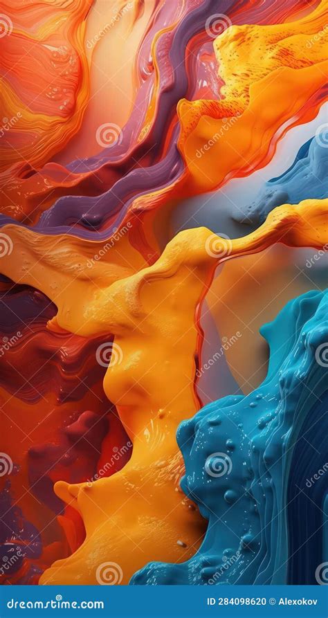 Captivating Abstract Design With Fluid Organic Shapes And Vibrant Color Scheme Ai Generated