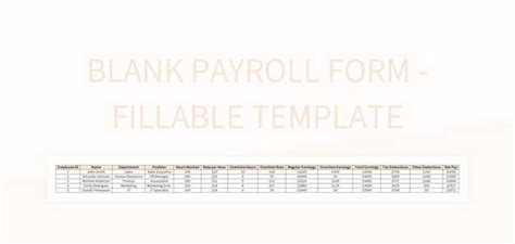 creating a fillable payroll form template for effortless processing