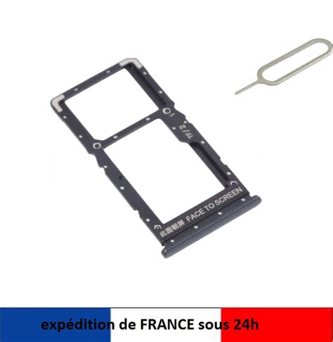 Tiroir Xiaomi Redmi Note G Double Carte Sim Micro Sd Card Tray Slot Noir Eur