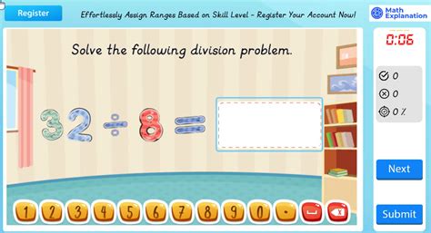 Math Explanation Division By 8 Engaging Primary Maths Software