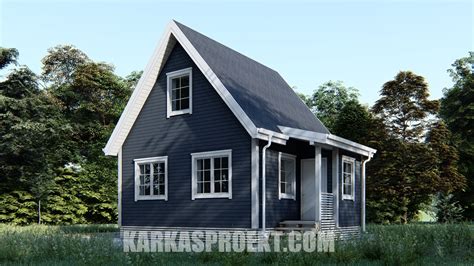 Проект каркасного дома с мансардой КД 109 6х7 4 м 57 кв м