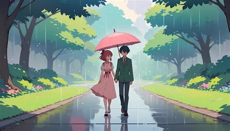 Romantic Couple Walking Hand In Hand On A Quiet Road Soft Glowing