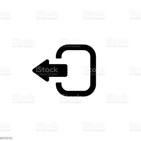 Exit Icon Arrow Logout Logout And Output Outlet Out Symbol Vector Eps 10 Isolated On White