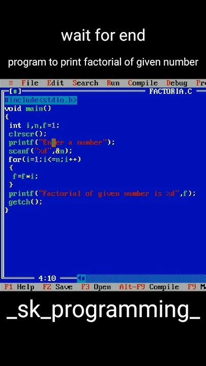 print factorial of given number treanding viralshort ytshorts yt ytshort coding today viral