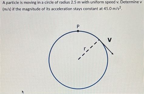 Solved A Particle Is Moving In A Circle Of Radius M With Chegg